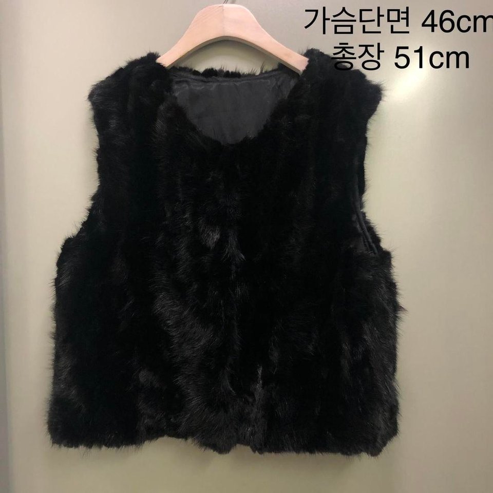 리얼 밍크 퍼 천연 밍크 라운드 모피 베스트 밍크조끼 세컨웨어