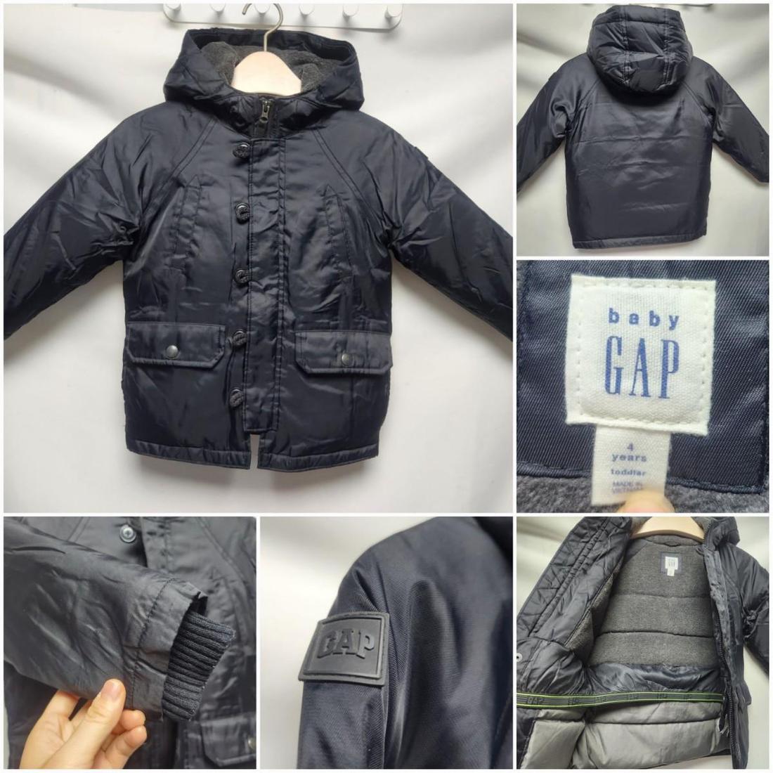 키즈)GAP 갭 4Y 플리스 블랙패딩, 모자털X,실측... | 헬로마켓