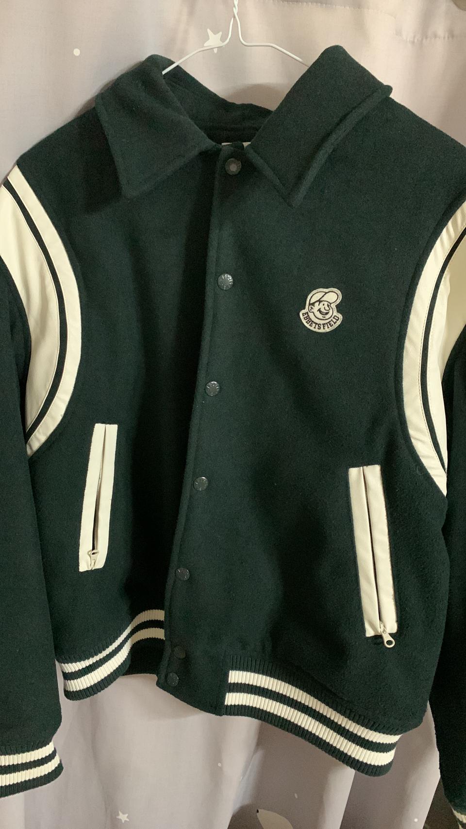 에벳필드 미니멀 바시티 자켓 그린 | 헬로마켓