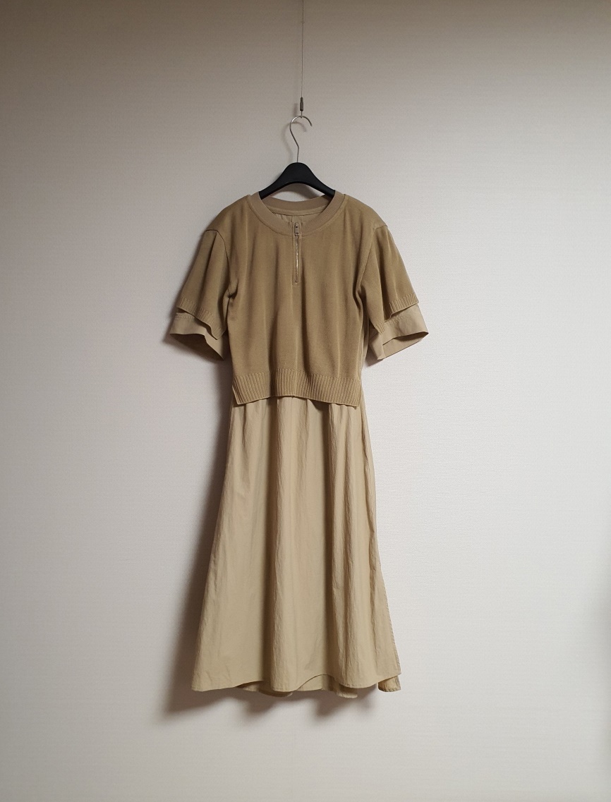 한섬 에스제이 sjsj 22ss 텍스처 블록 원피스 ... | 세컨웨어