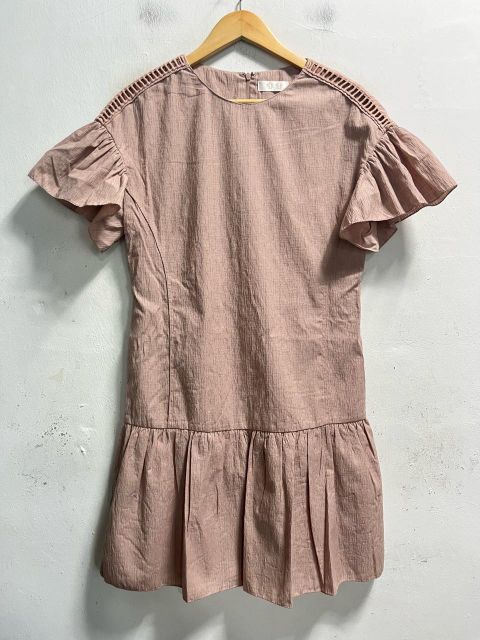 (55-66)SJSJ 한섬 스판 반팔 롱 원피스(정품) | 세컨웨어(헬로마켓)