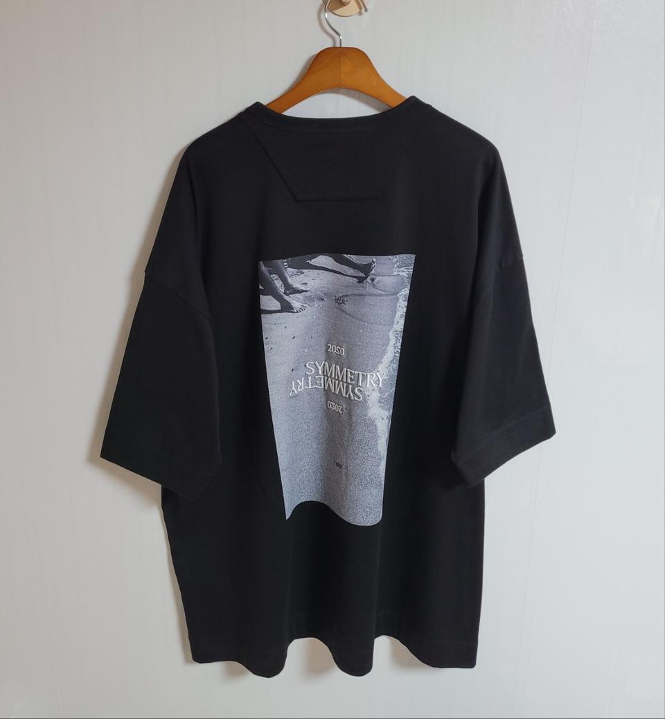 준지 블랙 시메트리 자수 오버핏 반팔티셔츠 M JC0... | 헬로마켓