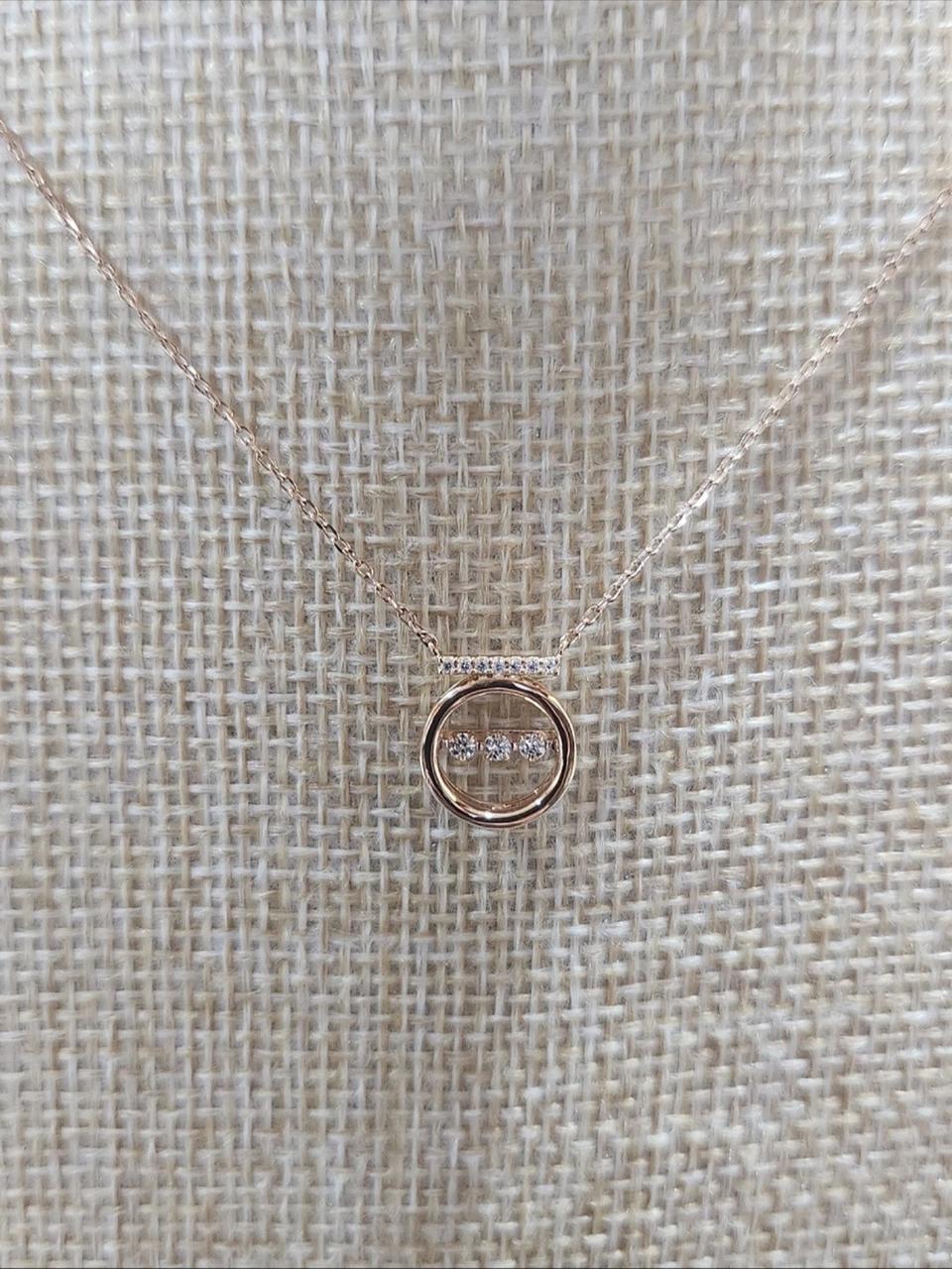 14K 로즈골드 목걸이(스톤헨지) | 세컨웨어