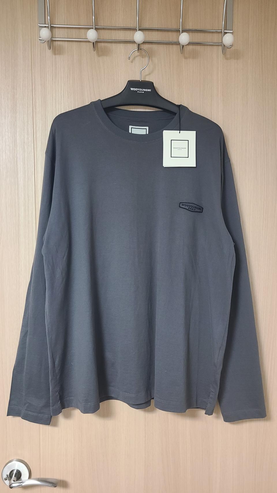 우영미 21FW 백로고 롱슬리브 티셔츠 50 | 헬로마켓