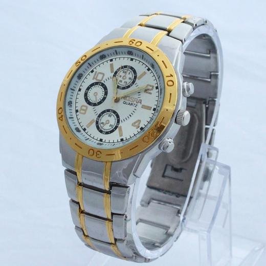 ROSRA Quartz 남성시계 메탈밴드 골드프레임 ... | 헬로마켓