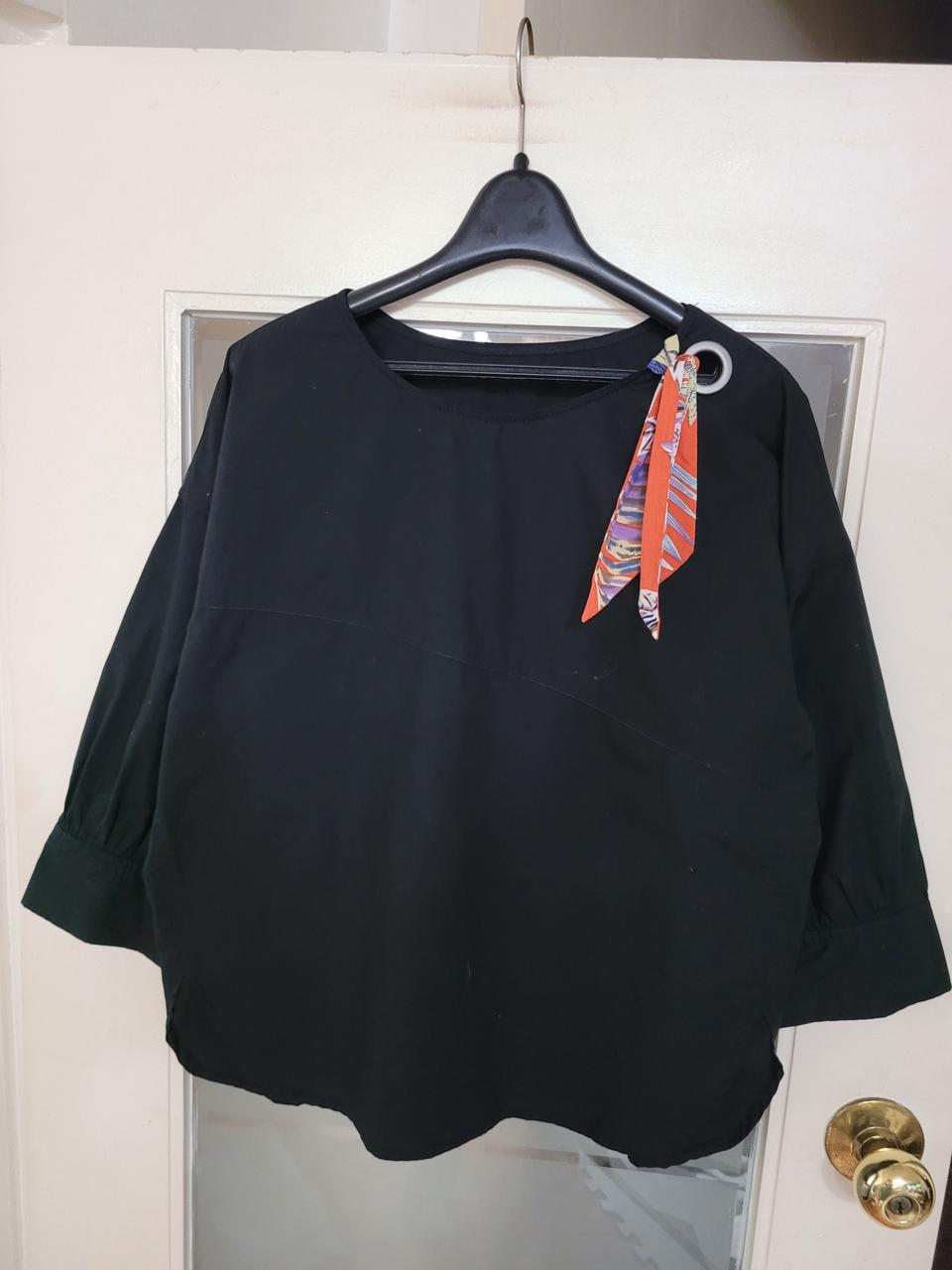 보브 타이장식 박시 블라우스 55 | 세컨웨어(헬로마켓)