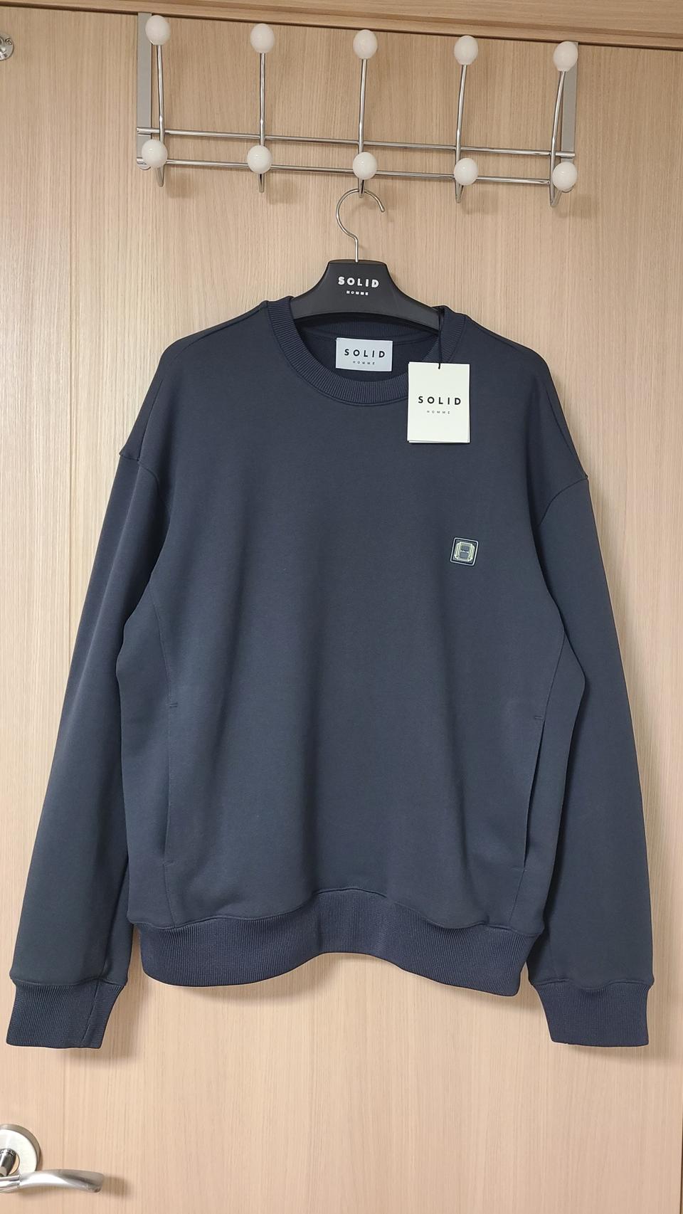 솔리드옴므 21FW 자수 백로고 맨투맨 티셔츠 46 | 헬로마켓