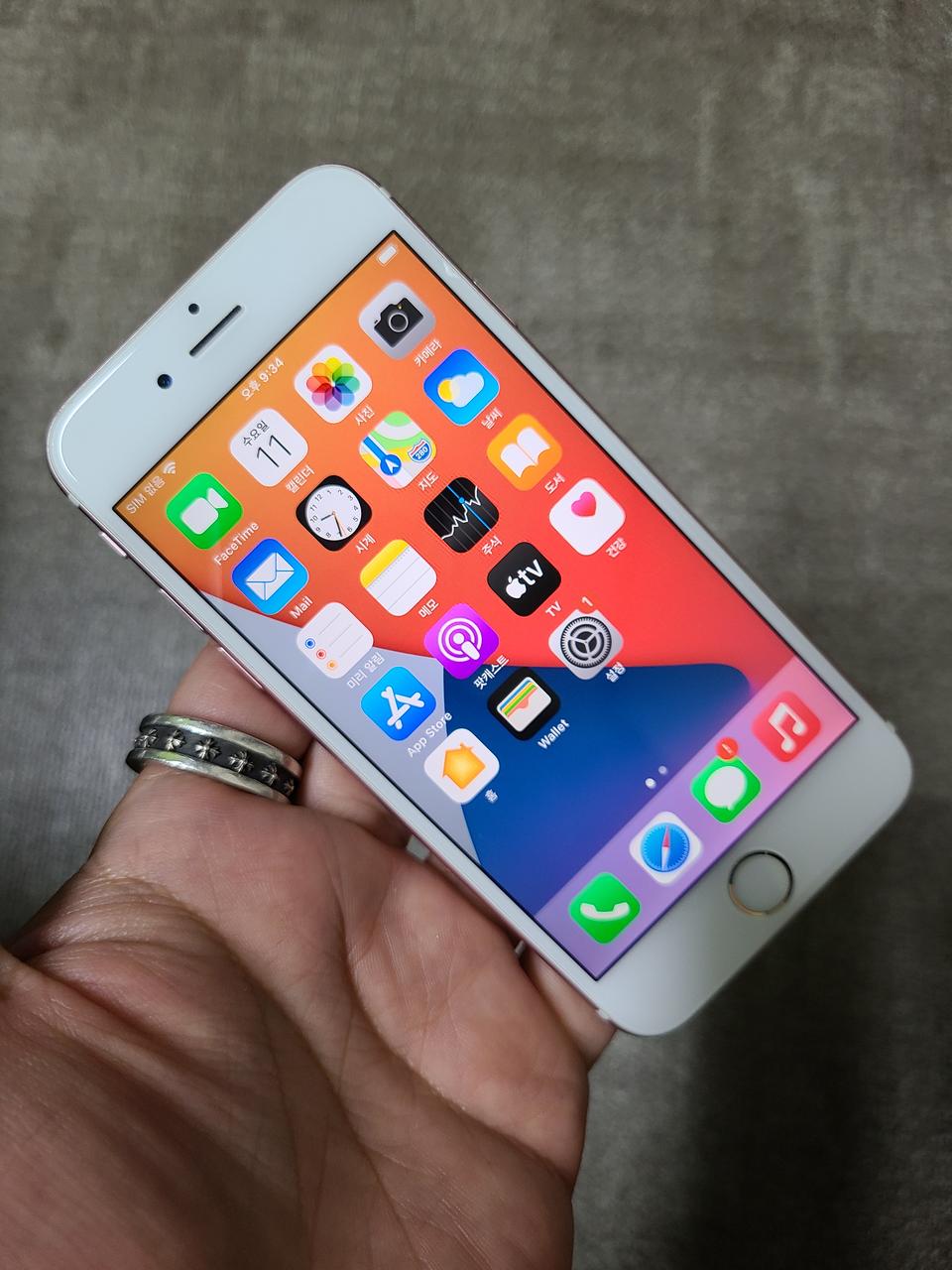 아이폰6S 128G 로즈핑크 상태굿 정상해지 86% ... | 헬로마켓