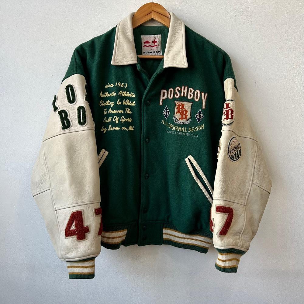 10043 - 90s POSH BOY 가죽 패치 바시... | 헬로마켓