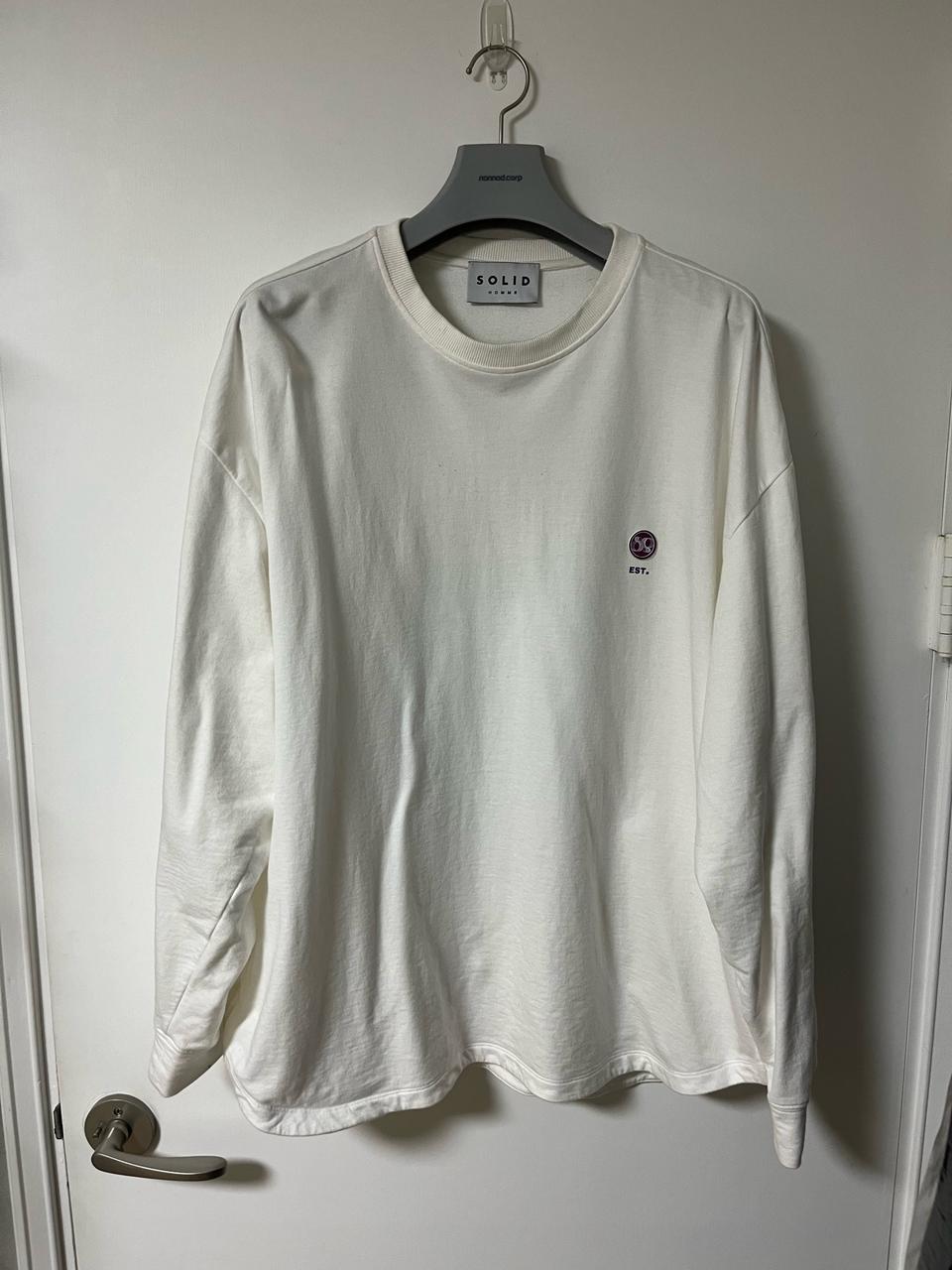 [50] 23ss 솔리드옴므 백프린팅 롱슬리브 화이트 | 세컨웨어(헬로마켓)