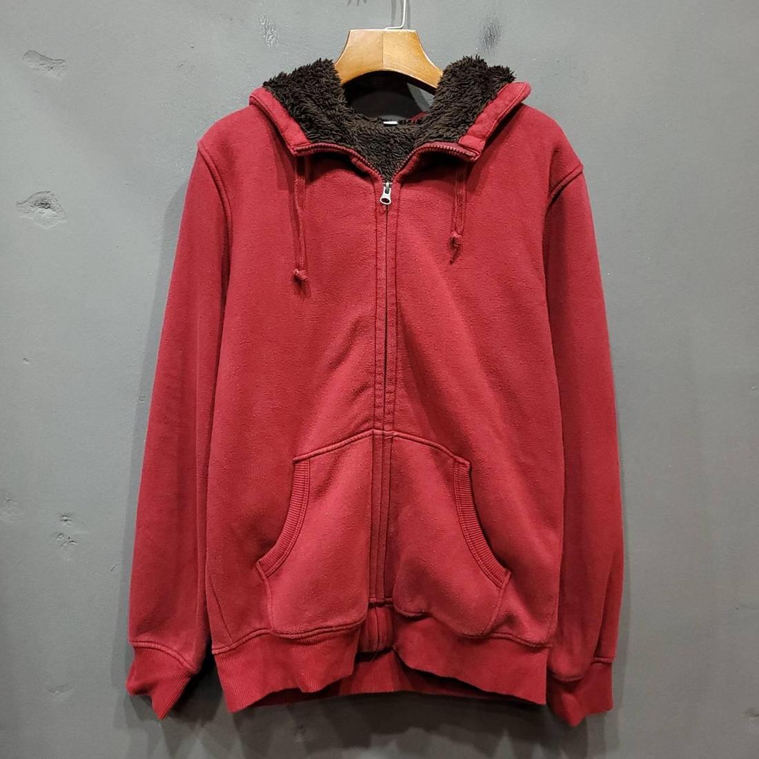 (만원샵) 유니클로 버건디 기모 후드집업 M2116 | 헬로마켓