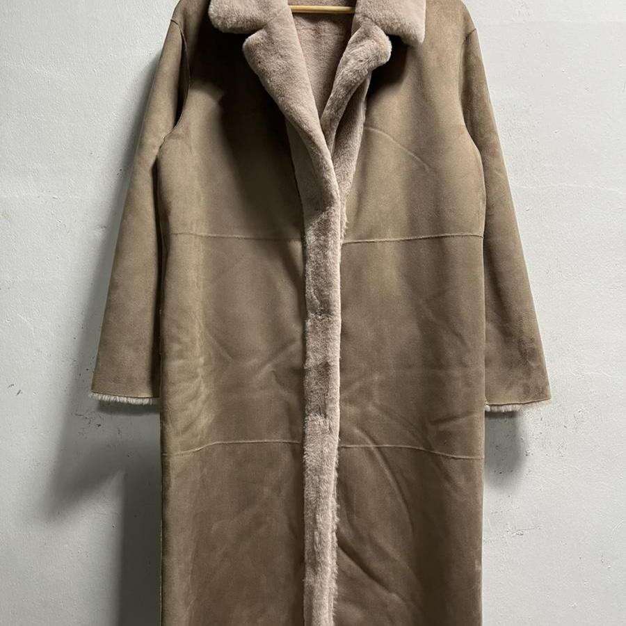 55-66 GGPX 스웨이드 루즈핏 보아털 롱 무스탕... | 헬로마켓