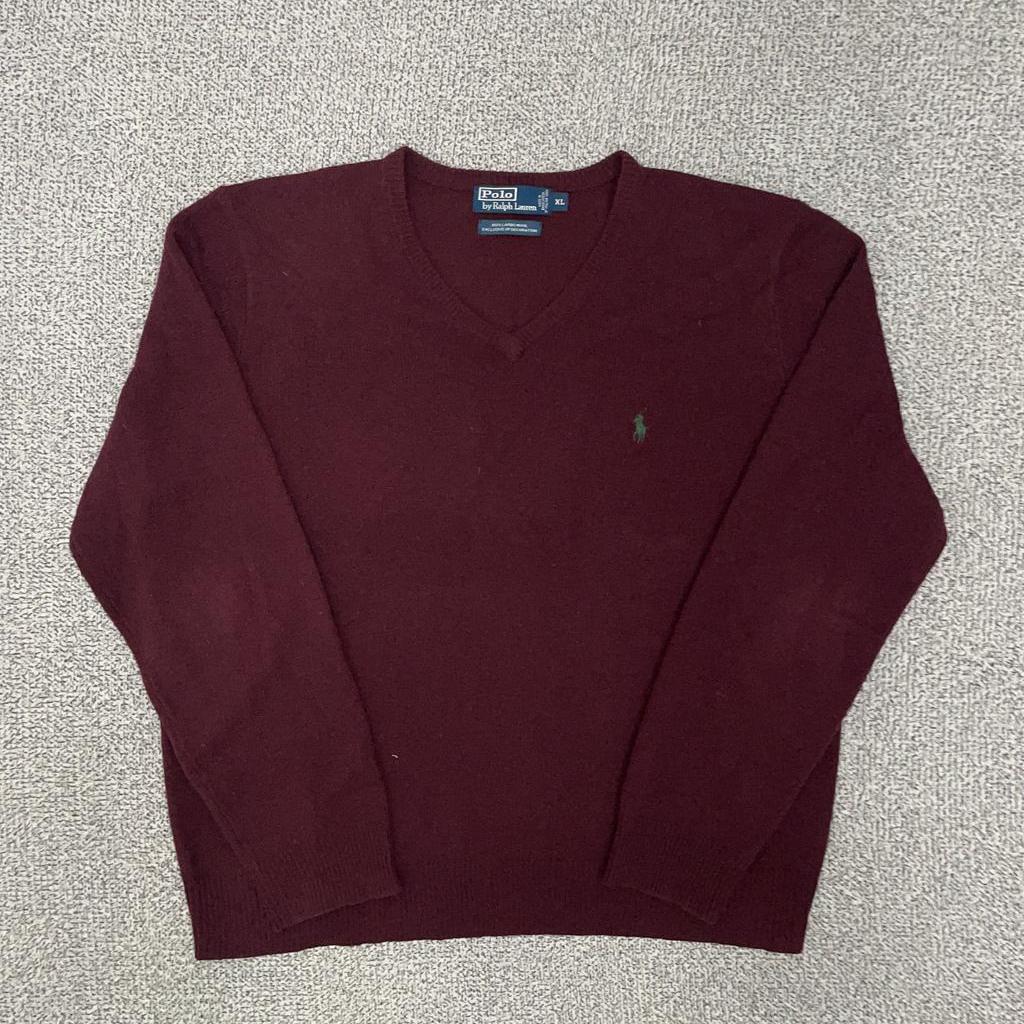 폴로 랄프로렌 램스울 버건디 니트 XL | 헬로마켓