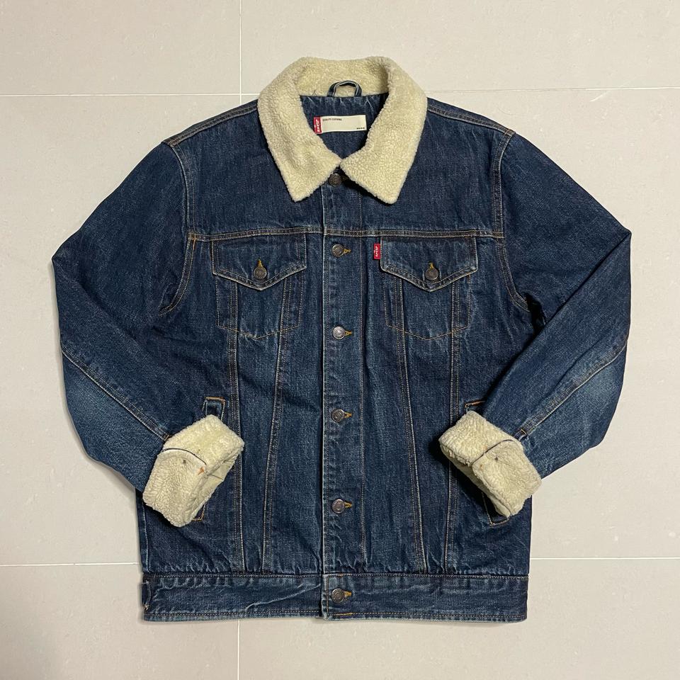 정품 리바이스 데님 무스탕 양털 쉐르파 트러커 청자켓 | 헬로마켓