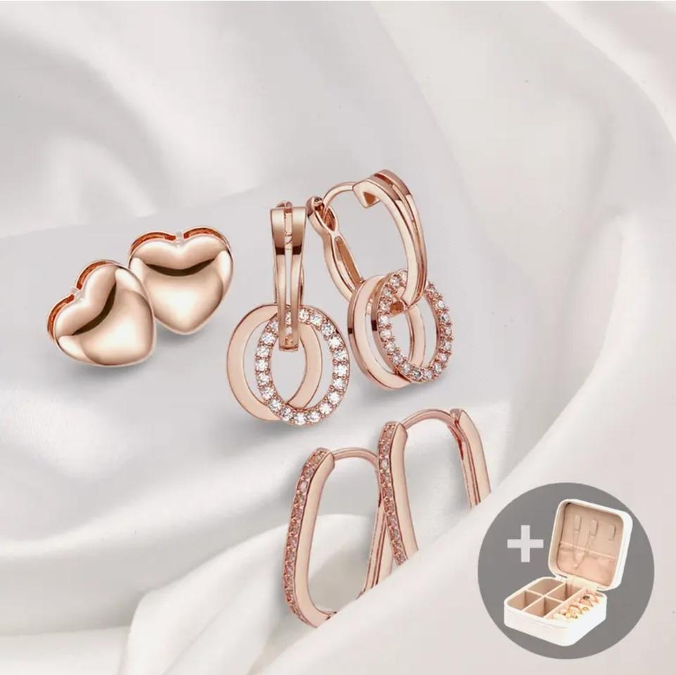 14K GP 귀걸이 2개 + 예쁜보석함 귀걸이 | 헬로마켓