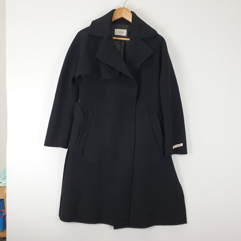 SJSJ 여82 160 블랙 모100 코트 S4119 | 헬로마켓