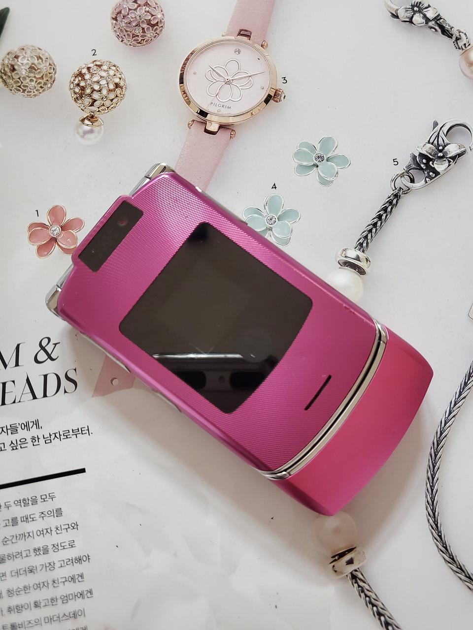 올드폰 모토로라 ms500w 레이저룩 인싸인기 핫 핑크 | 헬로마켓