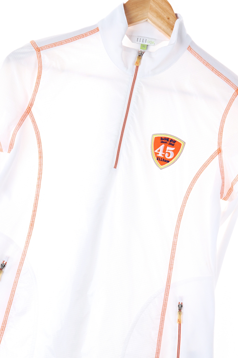 W(S) 엘르 기능성 긴팔 운동 화이트 나일론 골프 ... | 세컨웨어(헬로마켓)