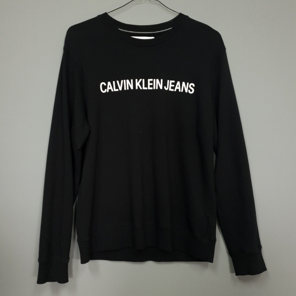 BT402 캘빈클라인 남성100사이즈 블랙 가슴로고 맨투맨 | 헬로마켓