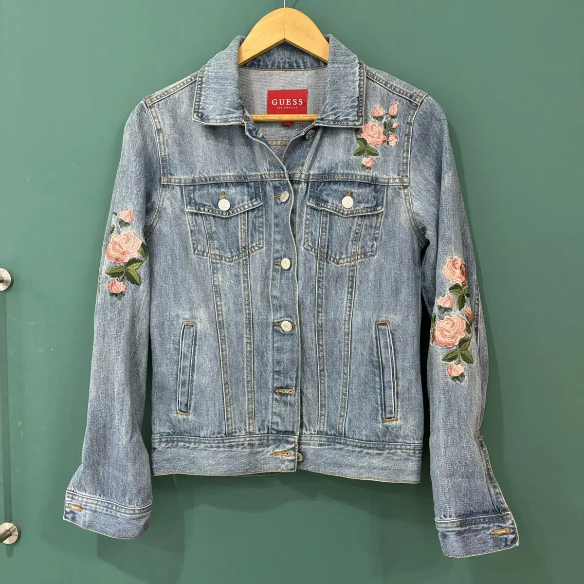 게스 자수 청자켓 | 헬로마켓