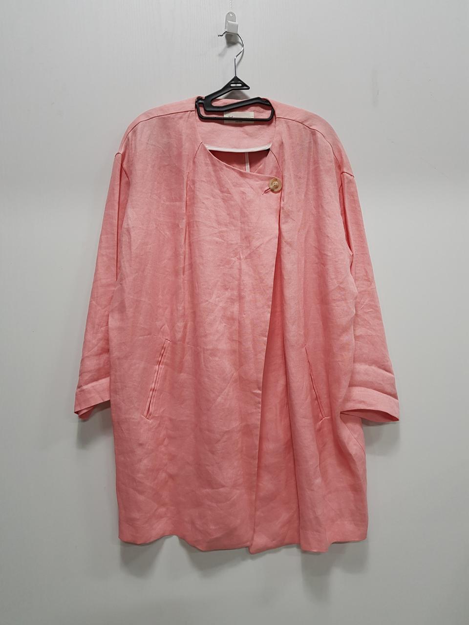 핑크 린넨 롱자켓 여free 334436 | 헬로마켓