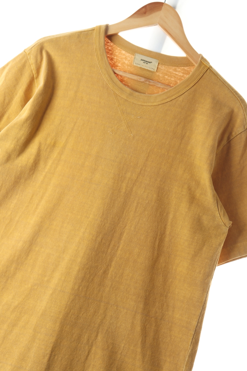 (L) 브랜드빈티지 반팔 티셔츠 노랑 아메카지 무지-... | 헬로마켓