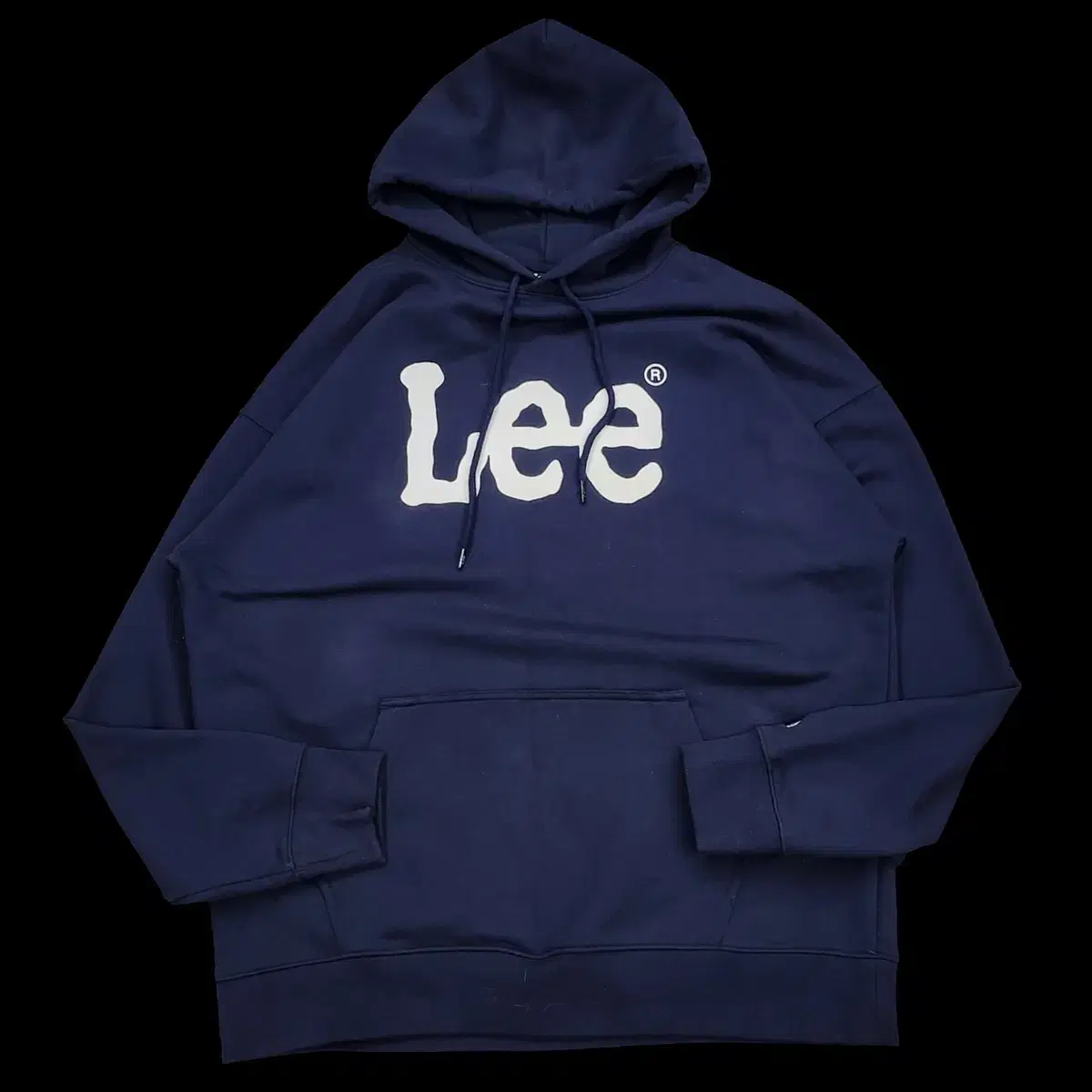 [XL] Lee 리 네이비 빅로고 후드티 | 세컨웨어(헬로마켓)