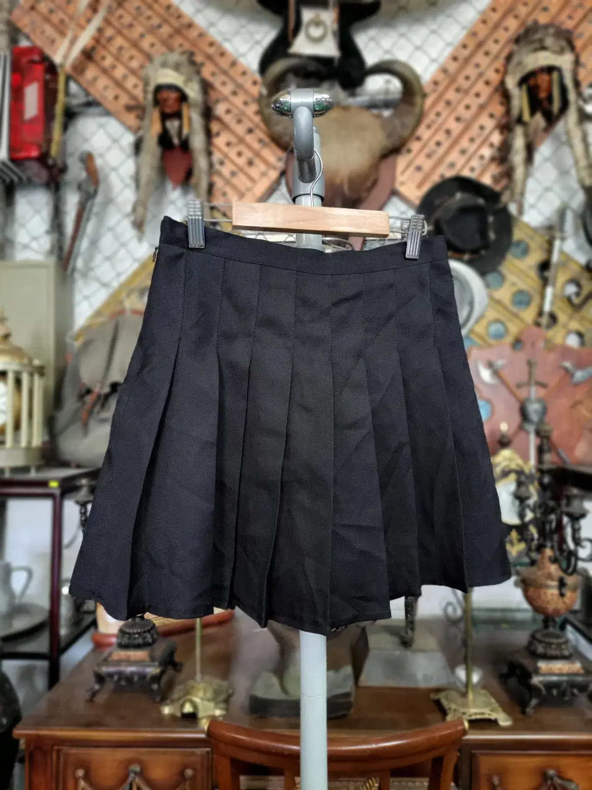 미니 블랙 플리츠 스커트 주름치마 | 세컨웨어(헬로마켓)