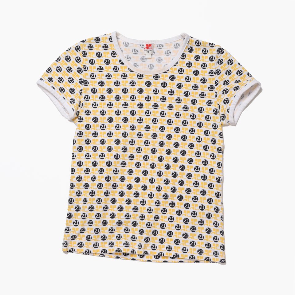 [중고] courreges Pattern T-shirt | 헬로마켓