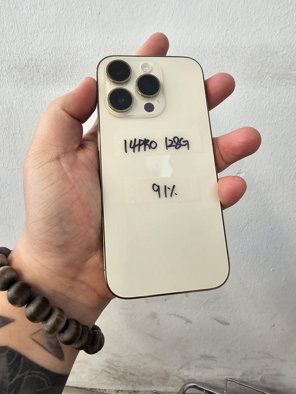 아이폰14프로 128G A급 골드 배터리91% | 헬로마켓