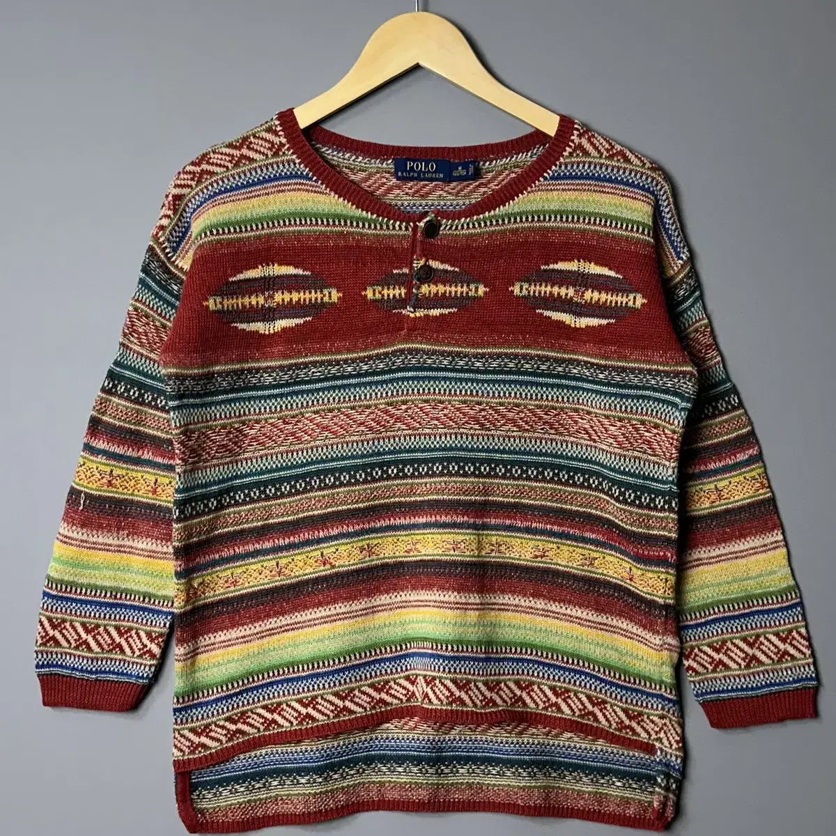 [M]폴로 랄프로렌 인디언 에스닉 린넨 니트 | 헬로마켓