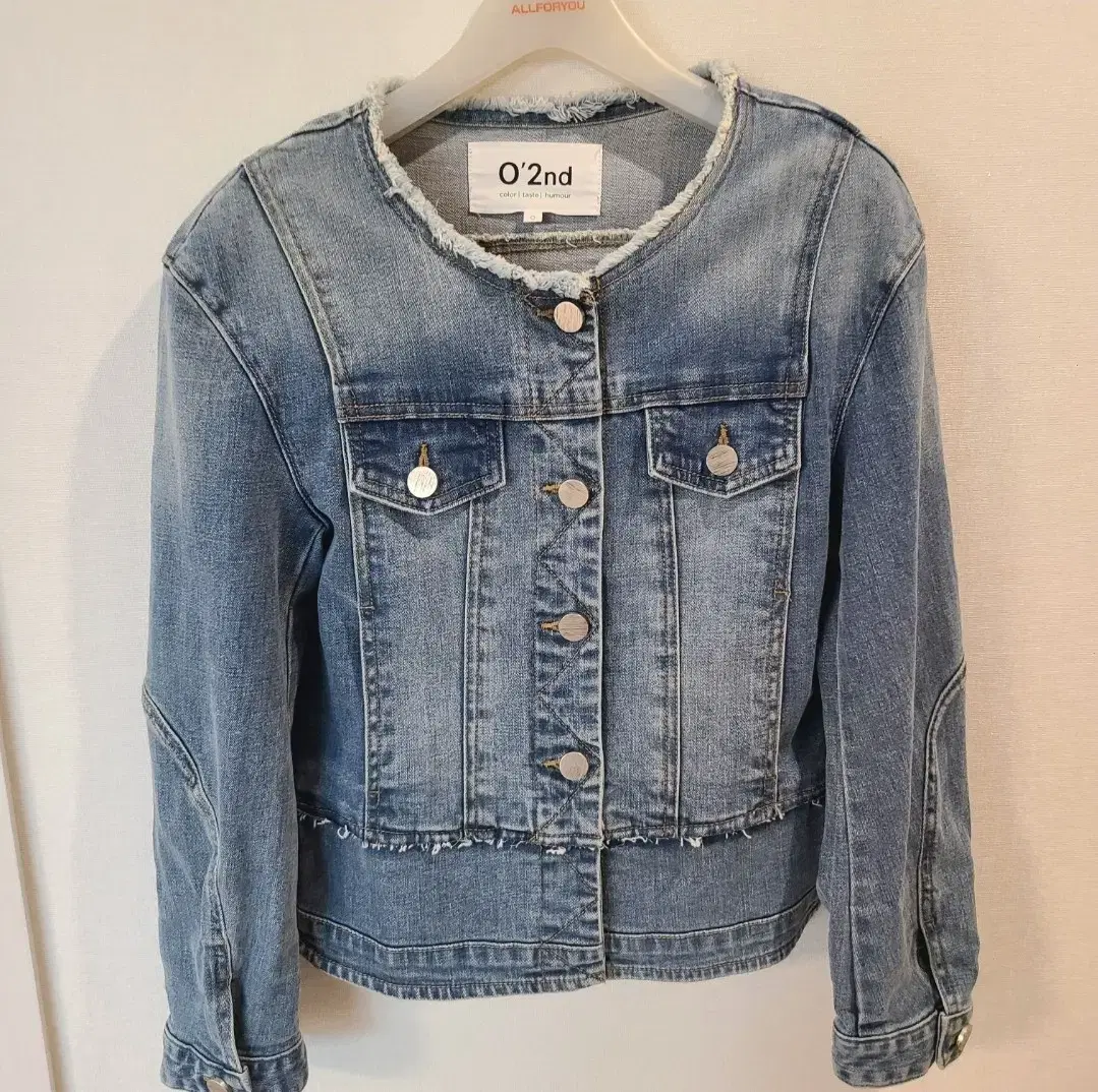 한섬 o'2nd 오즈세컨 여성 프린팅 데님자켓 44 | 세컨웨어(헬로마켓)