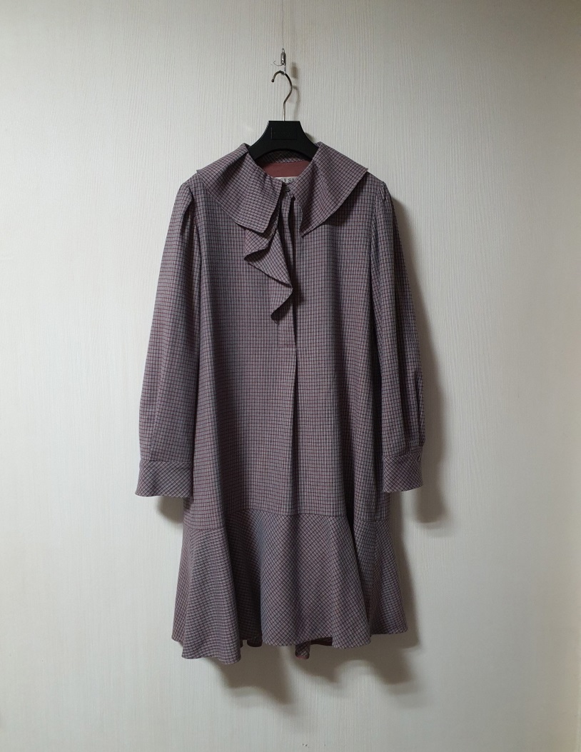 한섬 에스제이 sjsj 프릴 원피스 44-55사이즈 | 세컨웨어(헬로마켓)