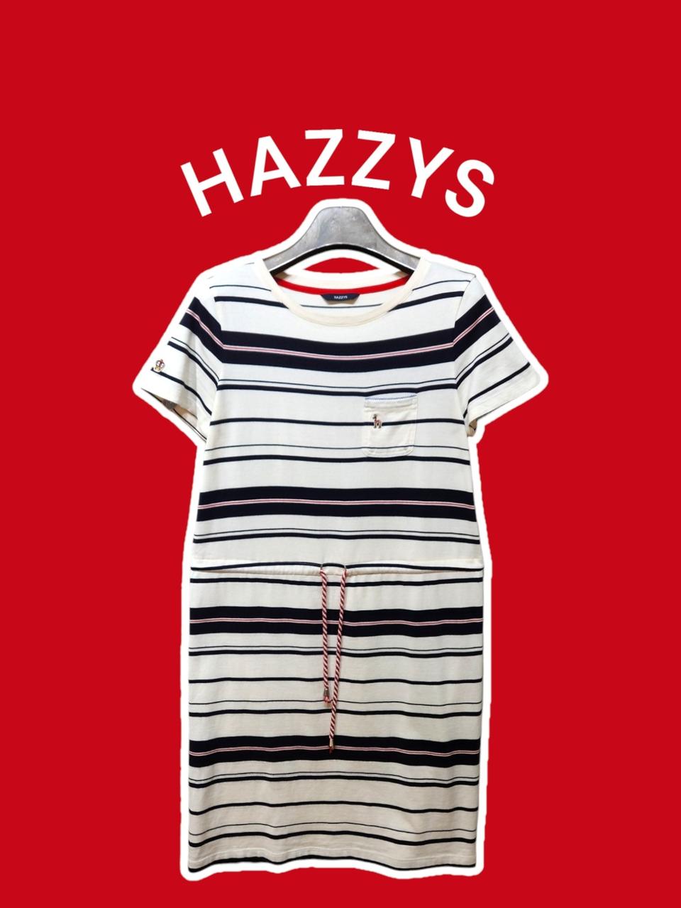 [90] HAZZYS 해지스 단가라 반팔 원피스 | 헬로마켓