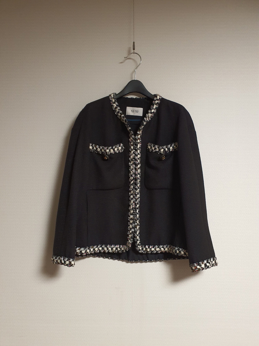 한섬 에스제이 sjsj 트위드 디테일 자켓 44~55... | 헬로마켓