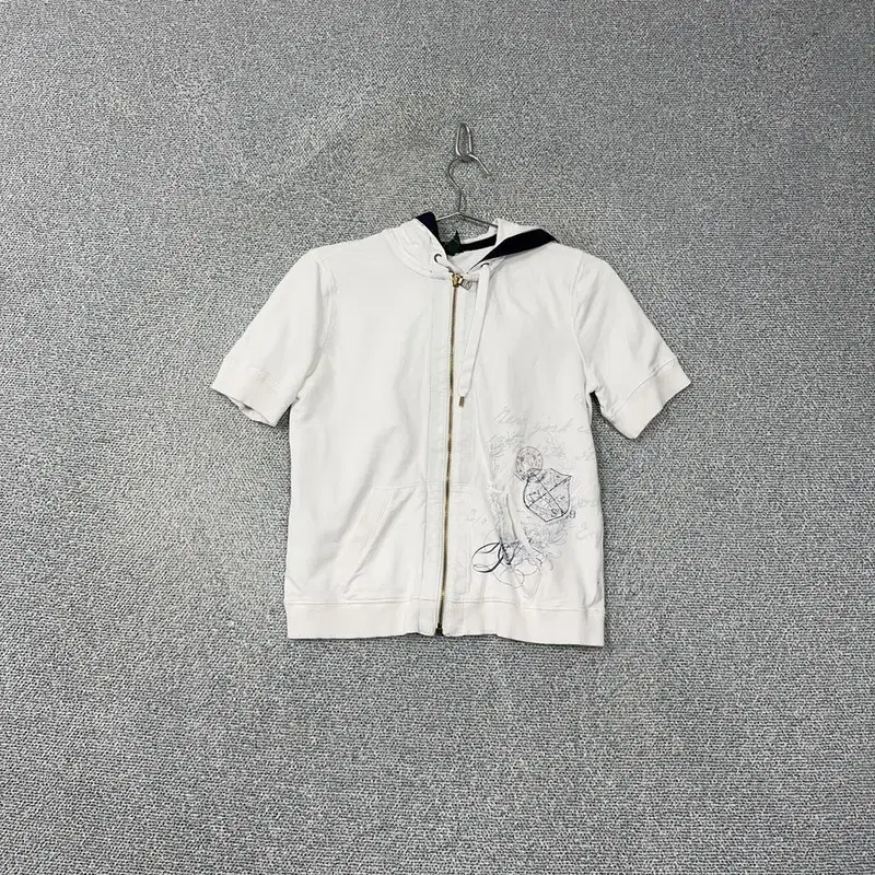 로렌 랄프로렌 화이트 후드 반팔 집업 M | 헬로마켓