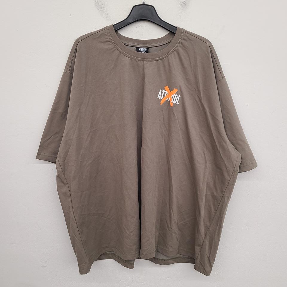 [120/4XL] 바이모노 ATTITUDE 프린팅 반팔티 | 세컨웨어(헬로마켓)