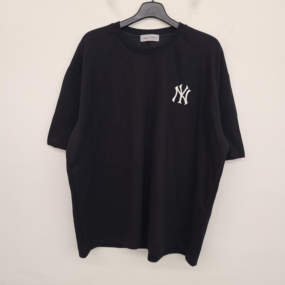 [115/3XL] 바이모노 뉴욕 자수 로고 반팔티 | 세컨웨어(헬로마켓)