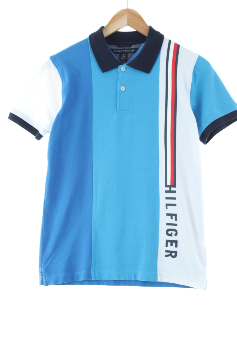 W(L) 타미힐피거 반팔 카라 티셔츠 블루 올드스쿨 ... | 헬로마켓