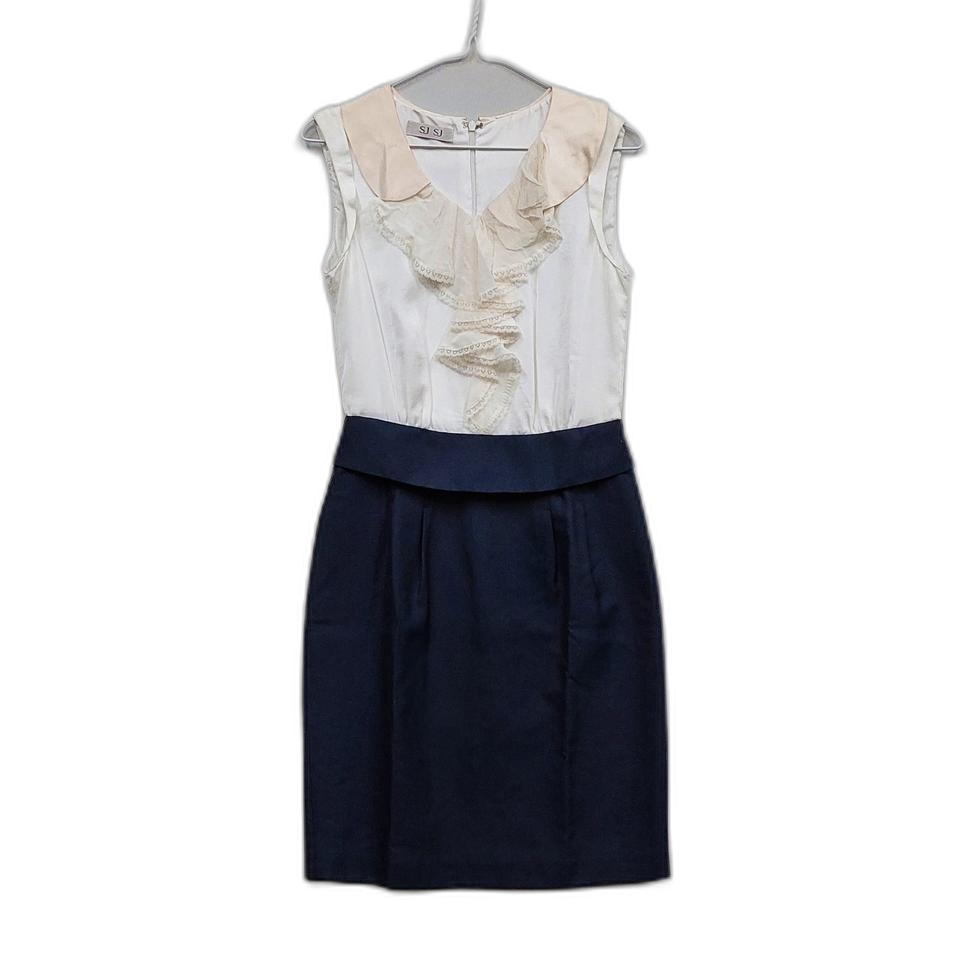 SJSJ한섬 여82 민소매실크원피스 봄여름 네이비 8... | 헬로마켓