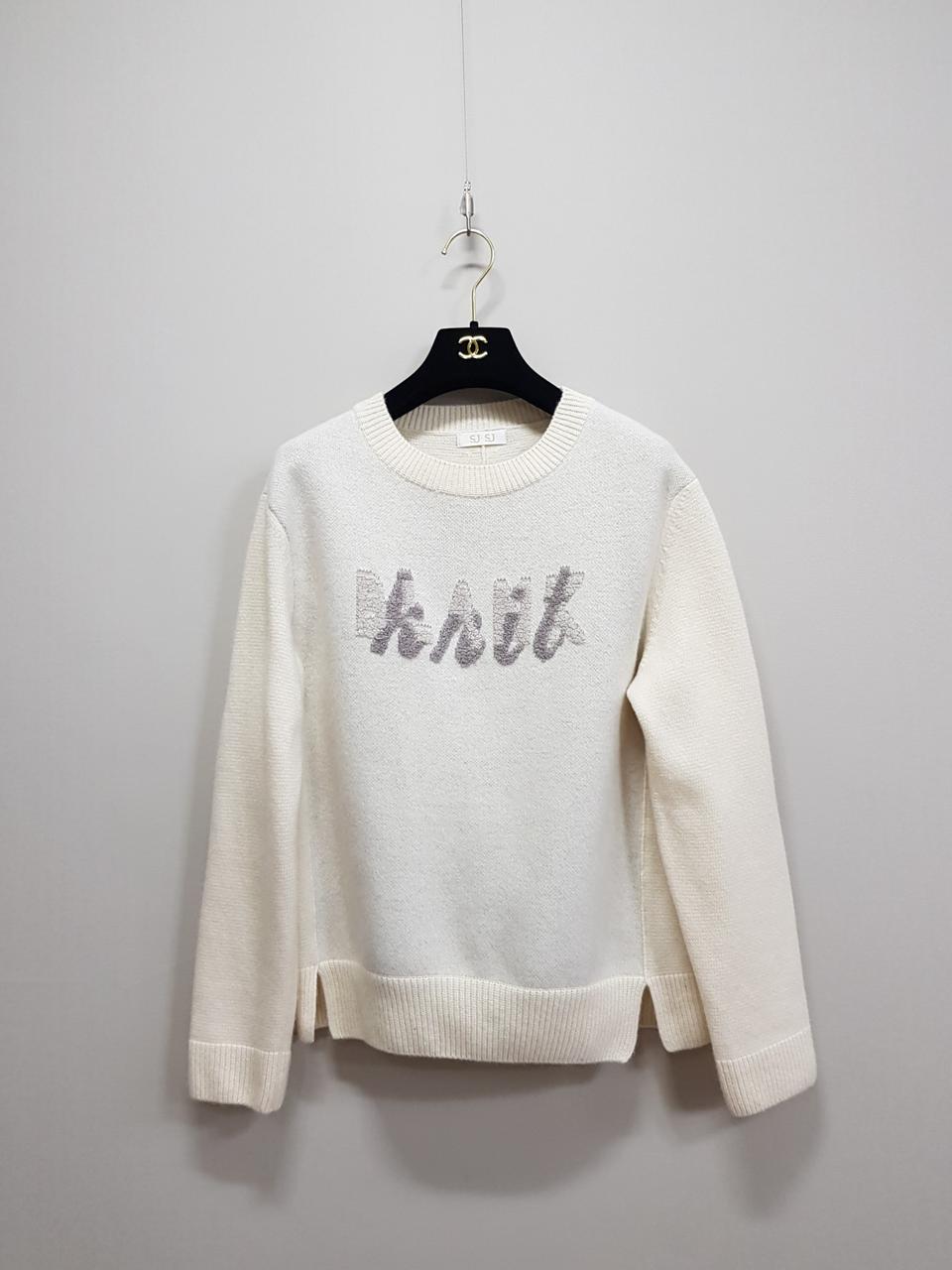 한섬 SJSJ 22FW 캐시미어블렌딩 블록 니트탑 9... | 세컨웨어(헬로마켓)