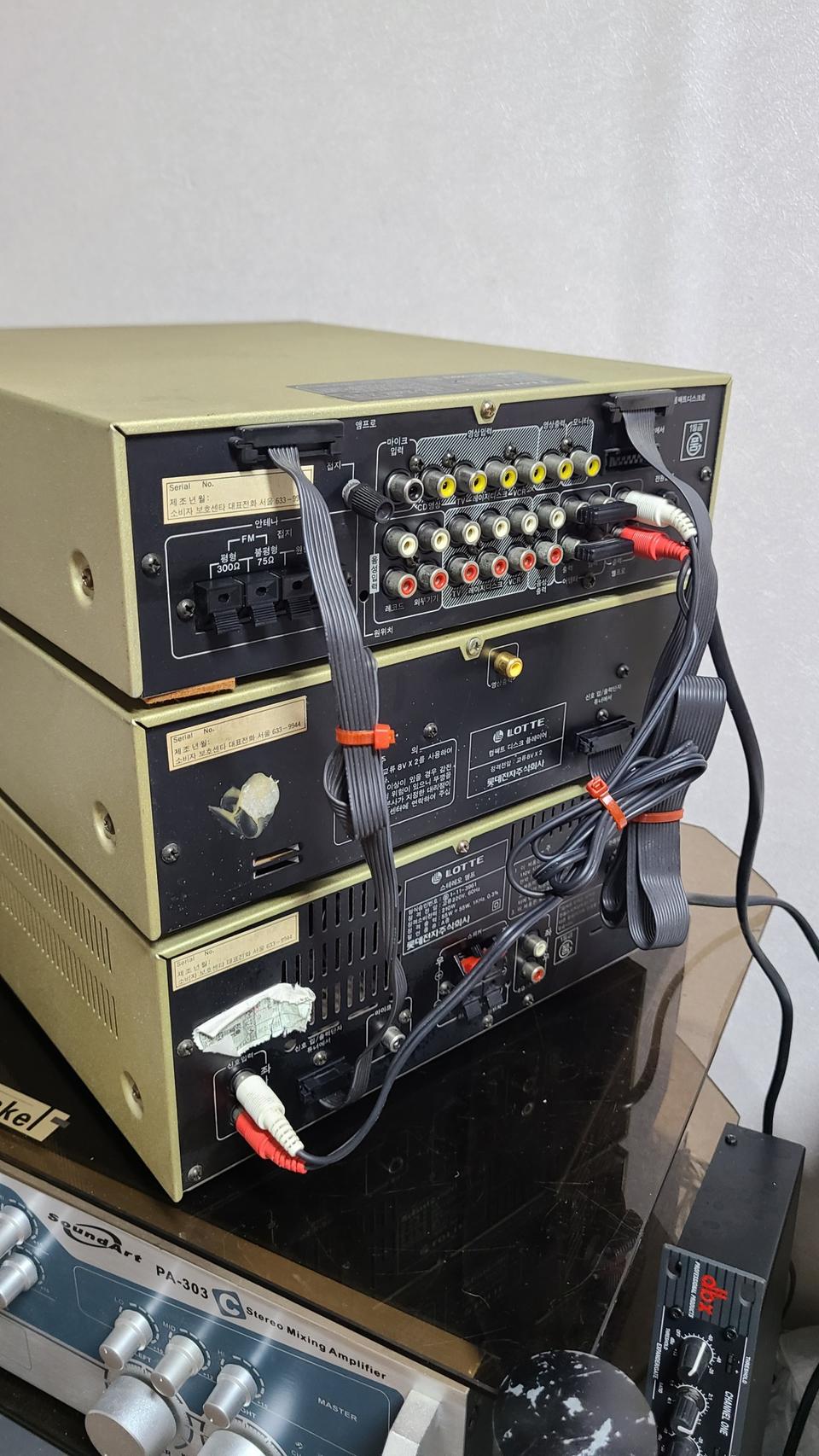 소리전자 - 롯데3단오디오 LA650 앰프 시디 튜너