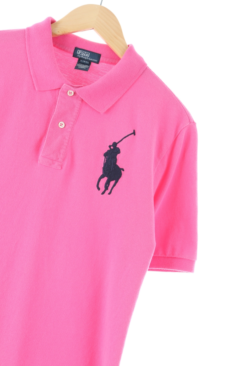 (L-XL) 폴로 랄프로렌 반팔 카라 티셔츠 핑크 럭... | 세컨웨어(헬로마켓)