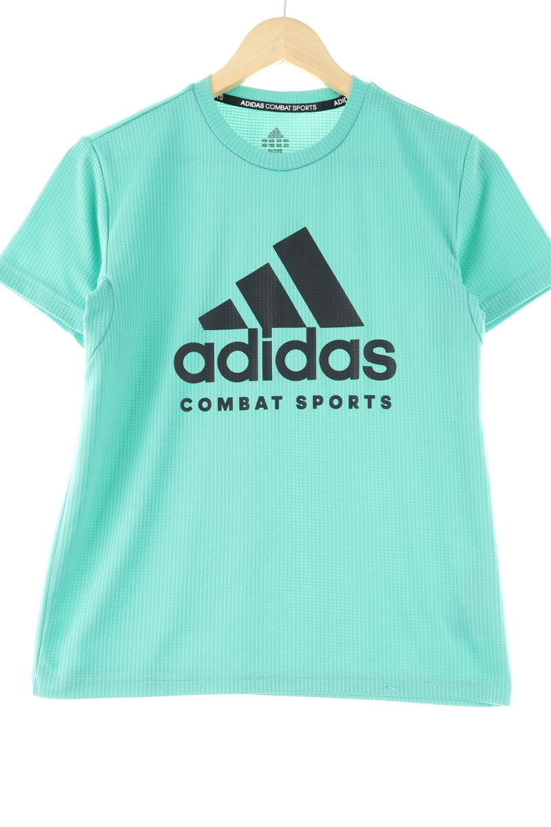 W(S) 아디다스 반팔 티셔츠 그린 기능성 빅 로고-... | 헬로마켓