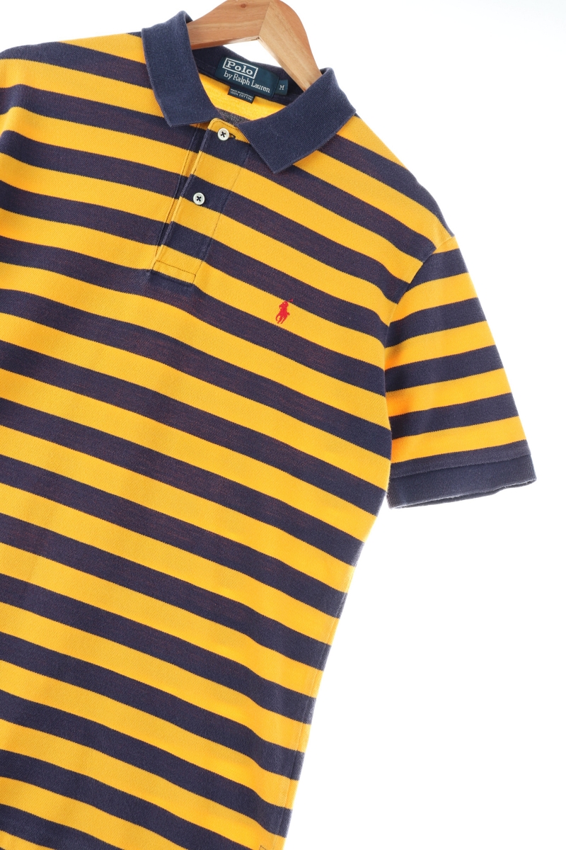(M) 폴로 랄프로렌 반팔 카라 티셔츠 스트라이프 면... | 헬로마켓