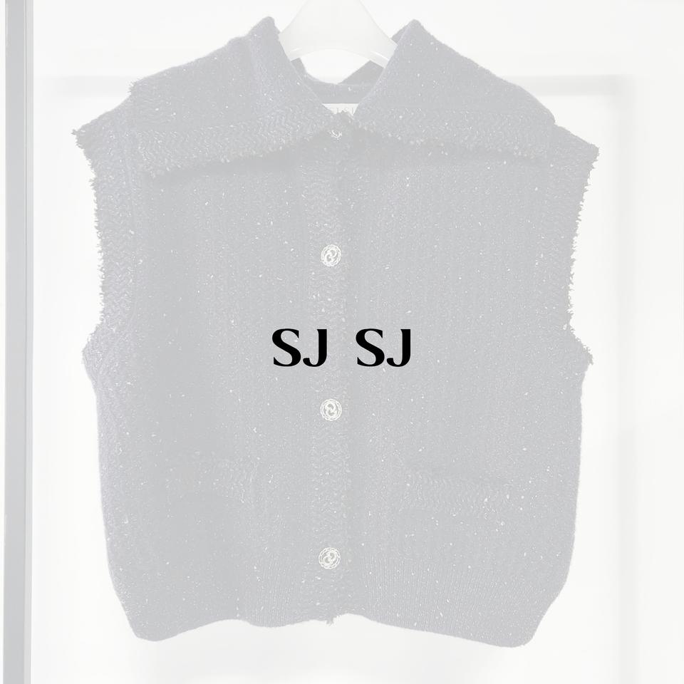 SJSJ 2022 캐시미어 트위드 니트 베스트 | 세컨웨어(헬로마켓)