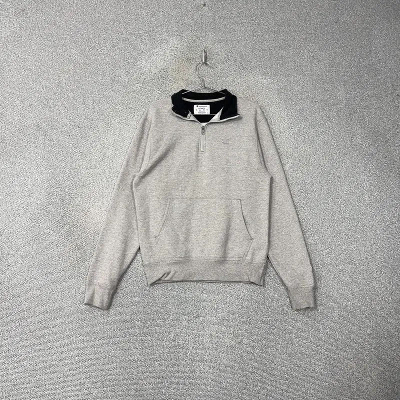 챔피온 캐주얼 그레이 로고 반집업 맨투맨 S | 헬로마켓