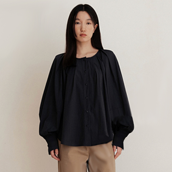 비뮤즈(B.MUSE) 베뉴엣 차콜 너트블라우스 프리사... | 헬로마켓