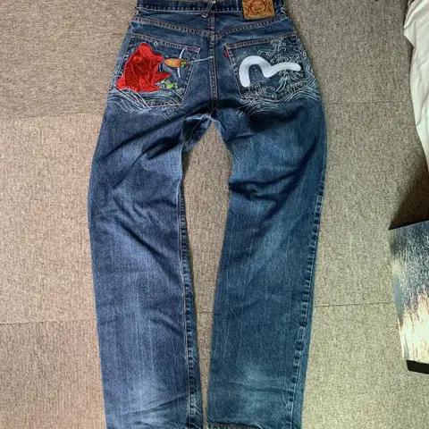 32) Evisu 에비수 잉어 자수 데님진 | 헬로마켓