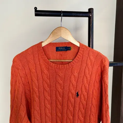 12697 - 폴로 랄프로렌 오렌지 케이블 니트 | 헬로마켓